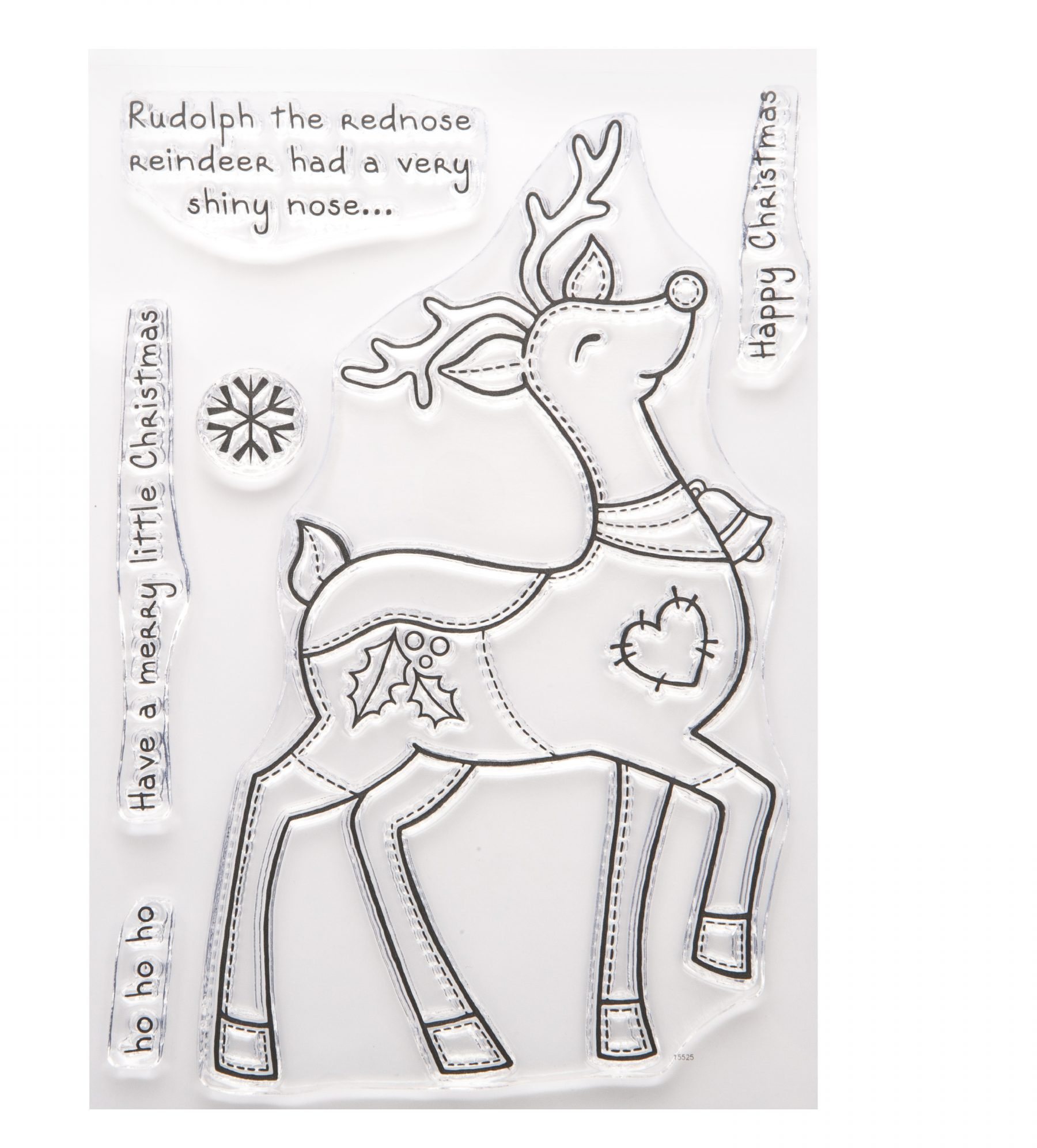 Christmas Patch Reindeer Stamp for Card Making - Turners Retreat