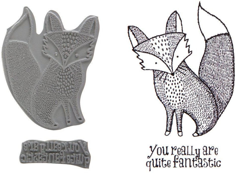 Pre Cut Mr Fox Craft Stamp (Set of 2) - Turners Retreat
