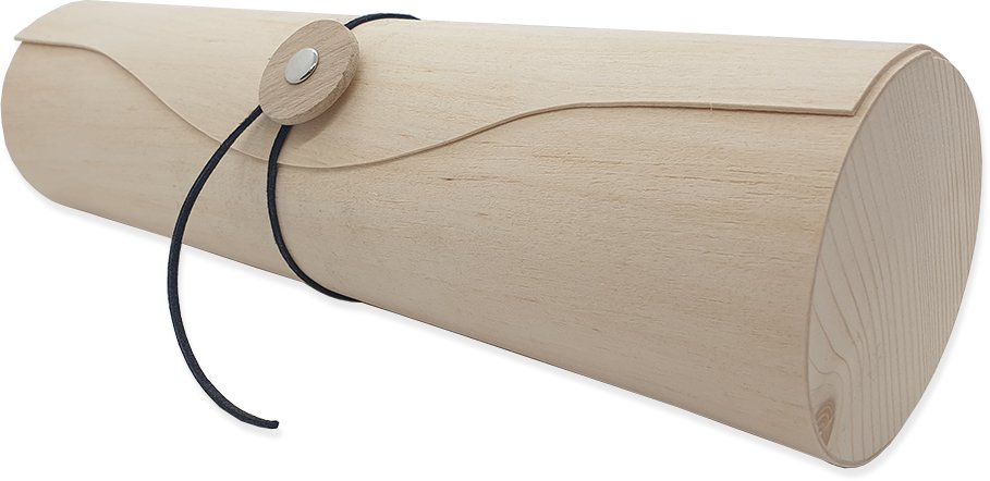 Round Wooden Wine Box - Turners Retreat