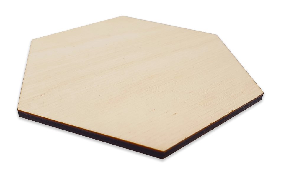 Wooden Hexagon Shape Birch Ply Pyrography Blank - Turners Retreat