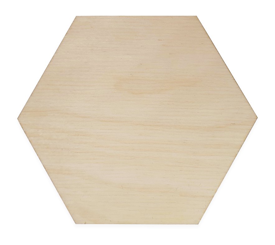 Wooden Hexagon Shape Birch Ply Pyrography Blank - Turners Retreat