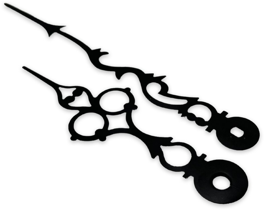 Black Serpentine Clock Hands (Pack of 5 Pairs) - Turners Retreat