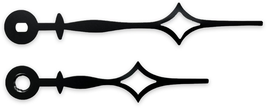 Black Diamond Clock Hands 85mm (Pack of 5 Pairs) - Turners Retreat