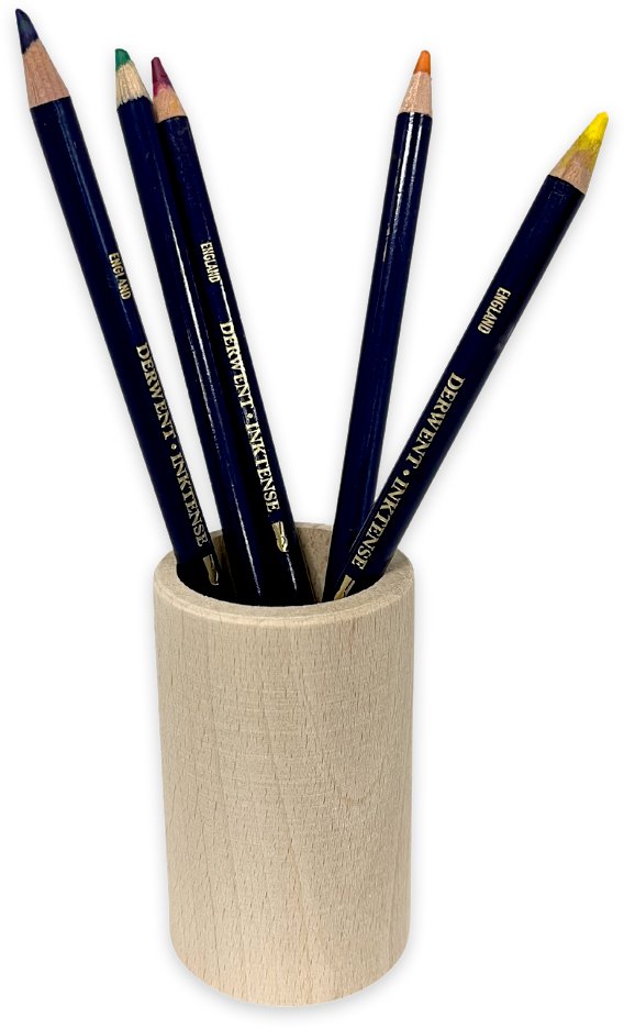 Round Beech Pencil Pot for Pyrography - Turners Retreat