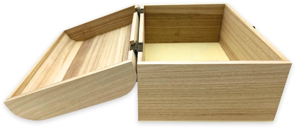 Plain Wooden Treasure Chest with Antique Bronze Clasp - Turners Retreat