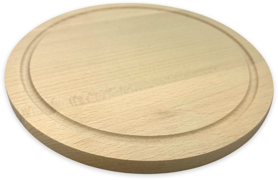 Round Chopping Board with Groove for Pyrography - Turners Retreat