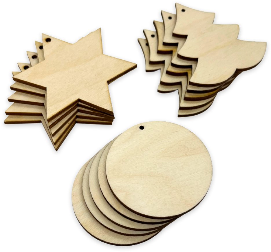 Wooden Christmas Shapes for Pyrography - Turners Retreat