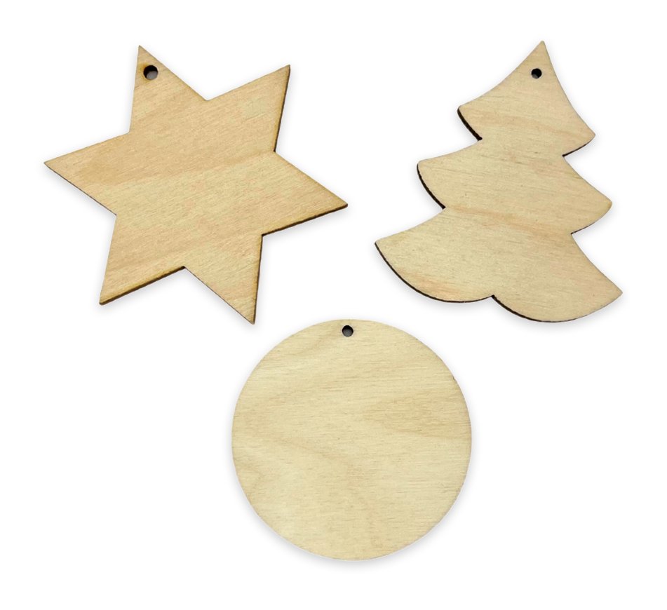 Wooden Christmas Shapes for Pyrography - Turners Retreat