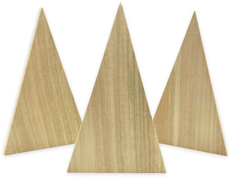 Self-Standing Triangular Wooden Tree - Turners Retreat