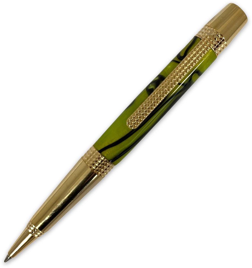 Pyramidal Sienna Twist Pen in Gold or Chrome - Turners Retreat