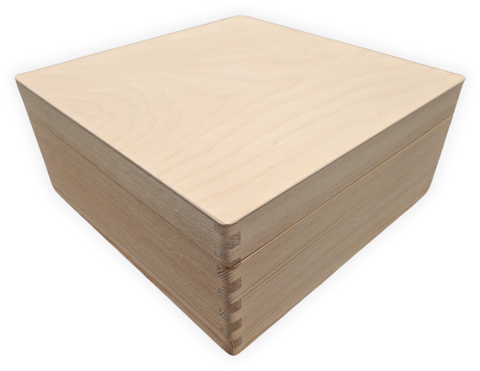 Square Shallow Storage Box (No Clasp) - Turners Retreat