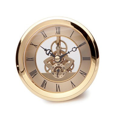 Gold & Silver Skeleton Clock Inserts - Turners Retreat