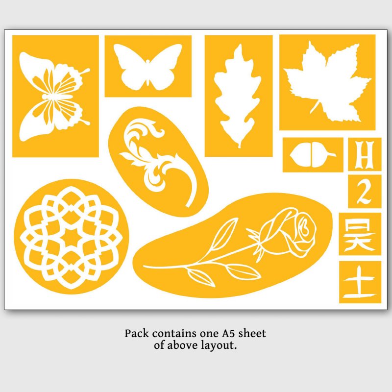 Hampshire Sheen A5 Sample Stencil Set - Turners Retreat