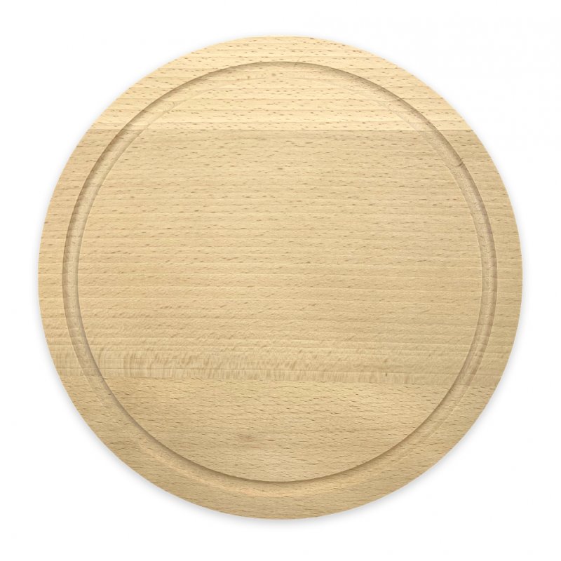 Round Chopping Board with Groove for Pyrography - Turners Retreat
