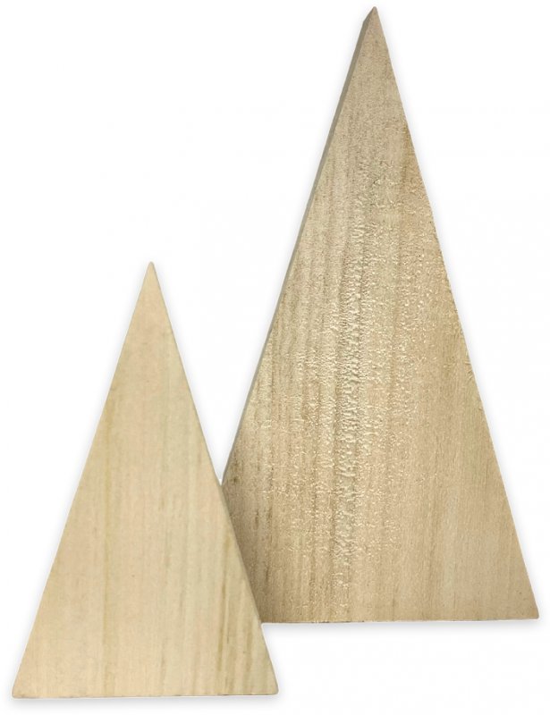 Self-Standing Triangular Wooden Tree - Turners Retreat