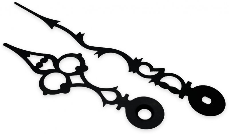 Black Serpentine Clock Hands - Turners Retreat